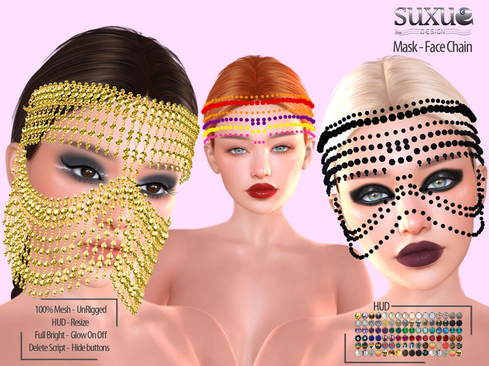 Second Life Marketplace - [ SuXue ] Mask Face Chain Demo